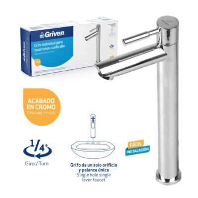 KITCHEN FAUCET HIGH NECK SINGLE/GV-TSF-1/GRIVEN – Fernandes Technical Center
